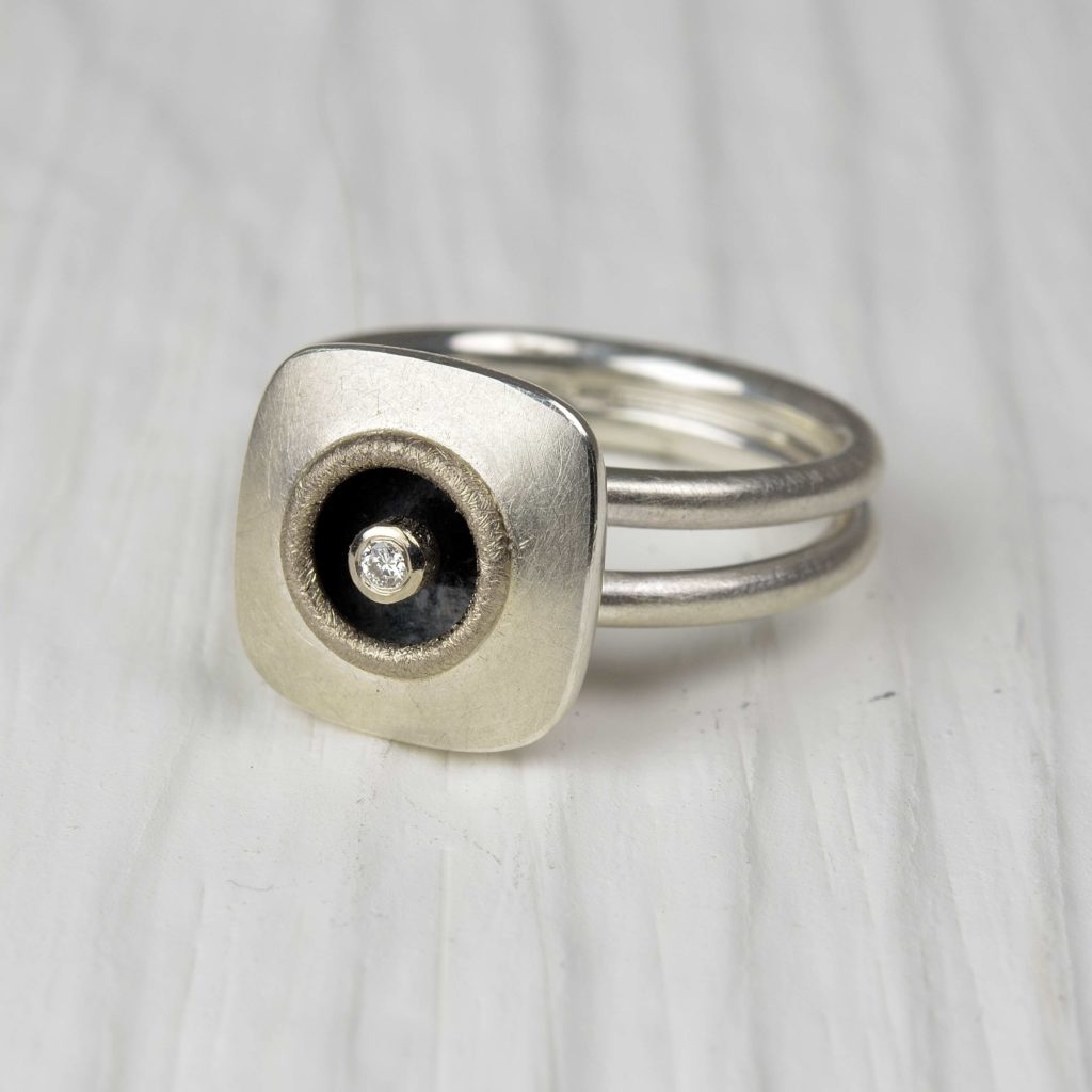 floating diamond ring - mh goldsmith