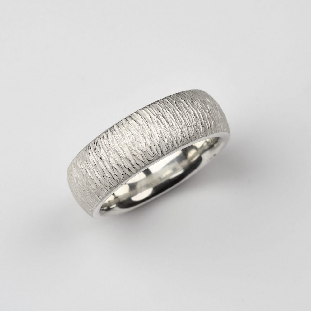 textured silver ring - mh goldsmith